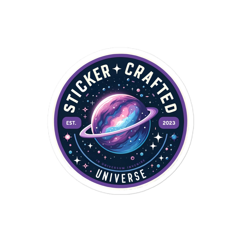 Sticker Crafted Universe Logo Sticker - stickercrafteduniverse.com